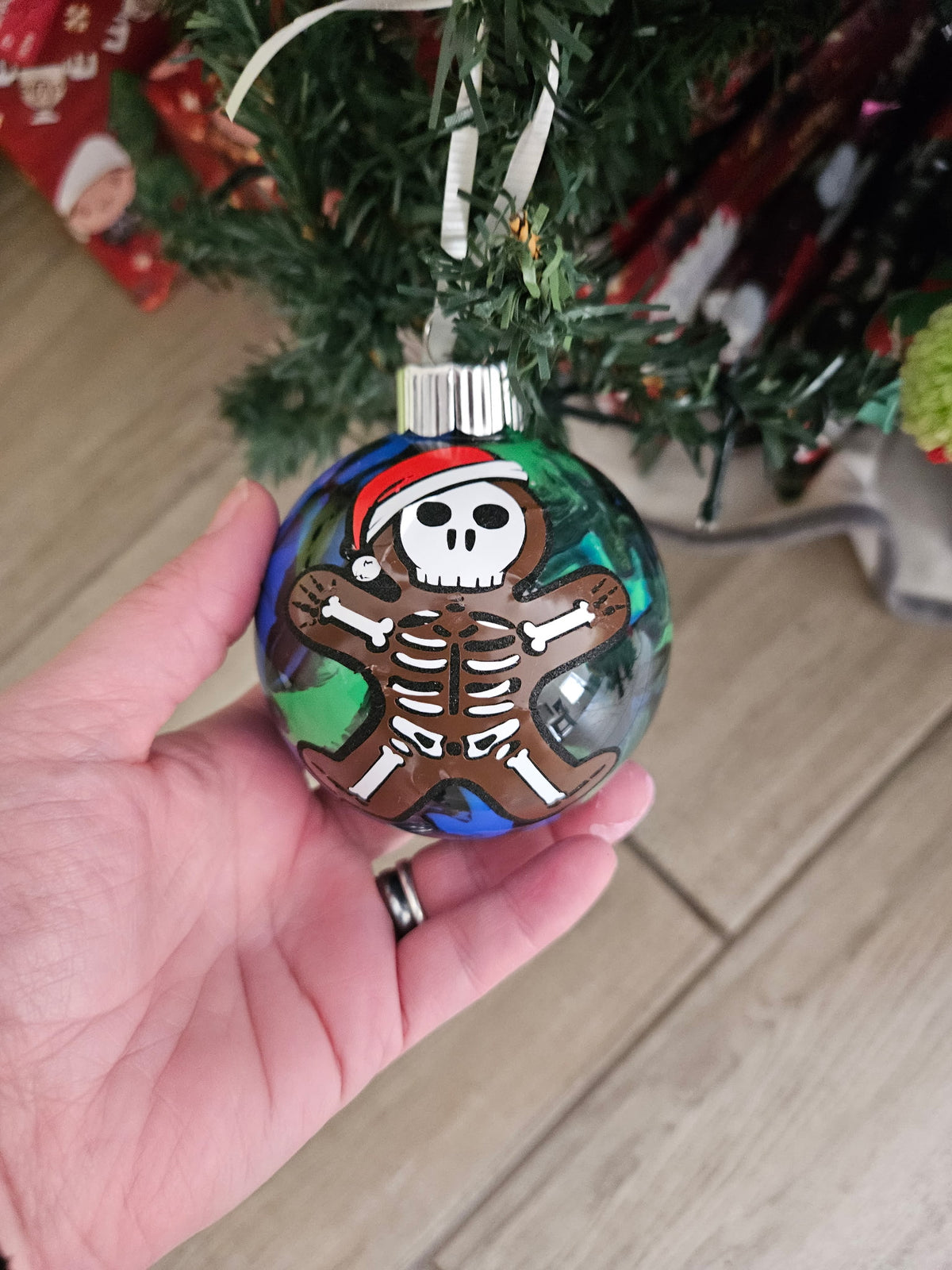 Gingerbread Skeleton Ornament (customizable) – Mama Fish Crafts & Goods