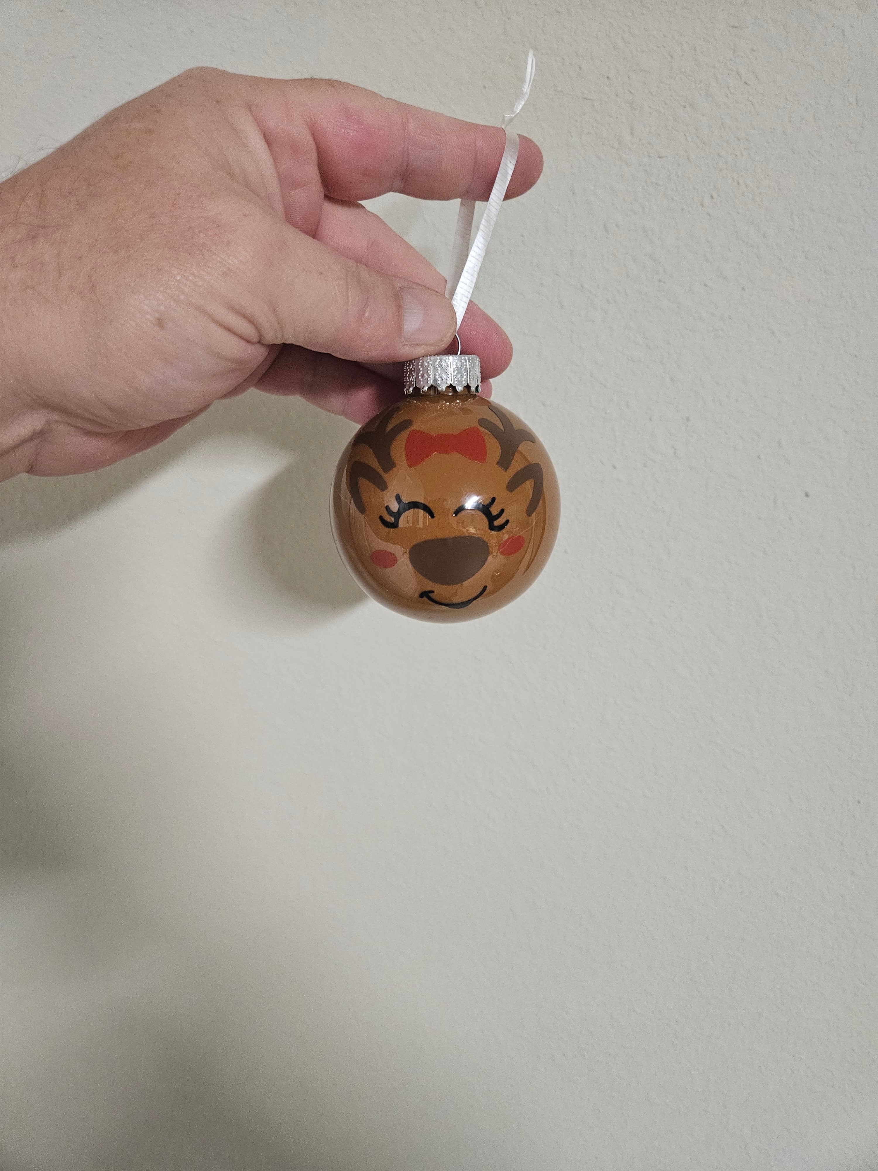 Girl Reindeer Ornament (customizable) – Mama Fish Crafts & Goods