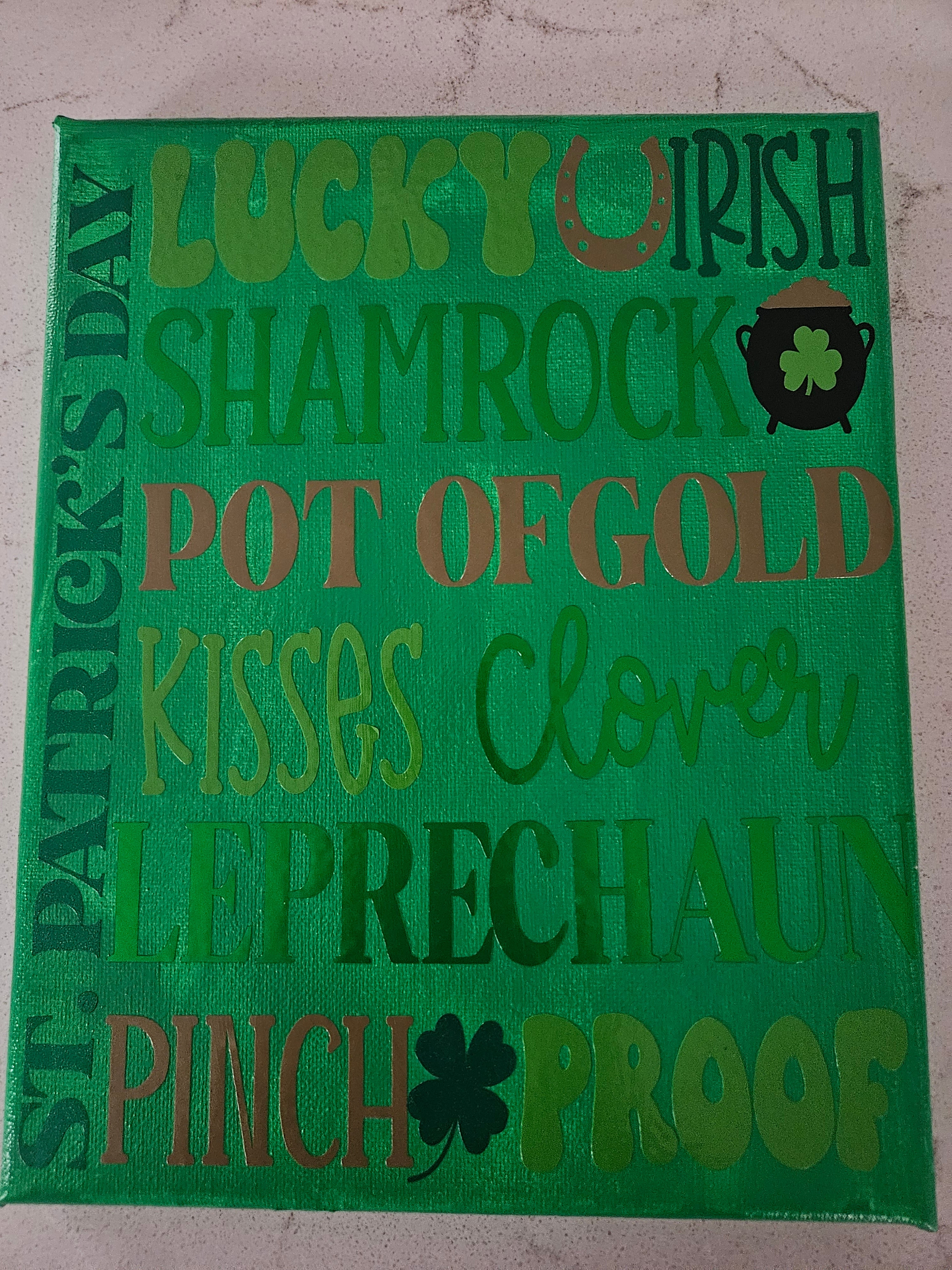 Pot O' Gold Canvas (customizable) – Mama Fish Crafts & Goods
