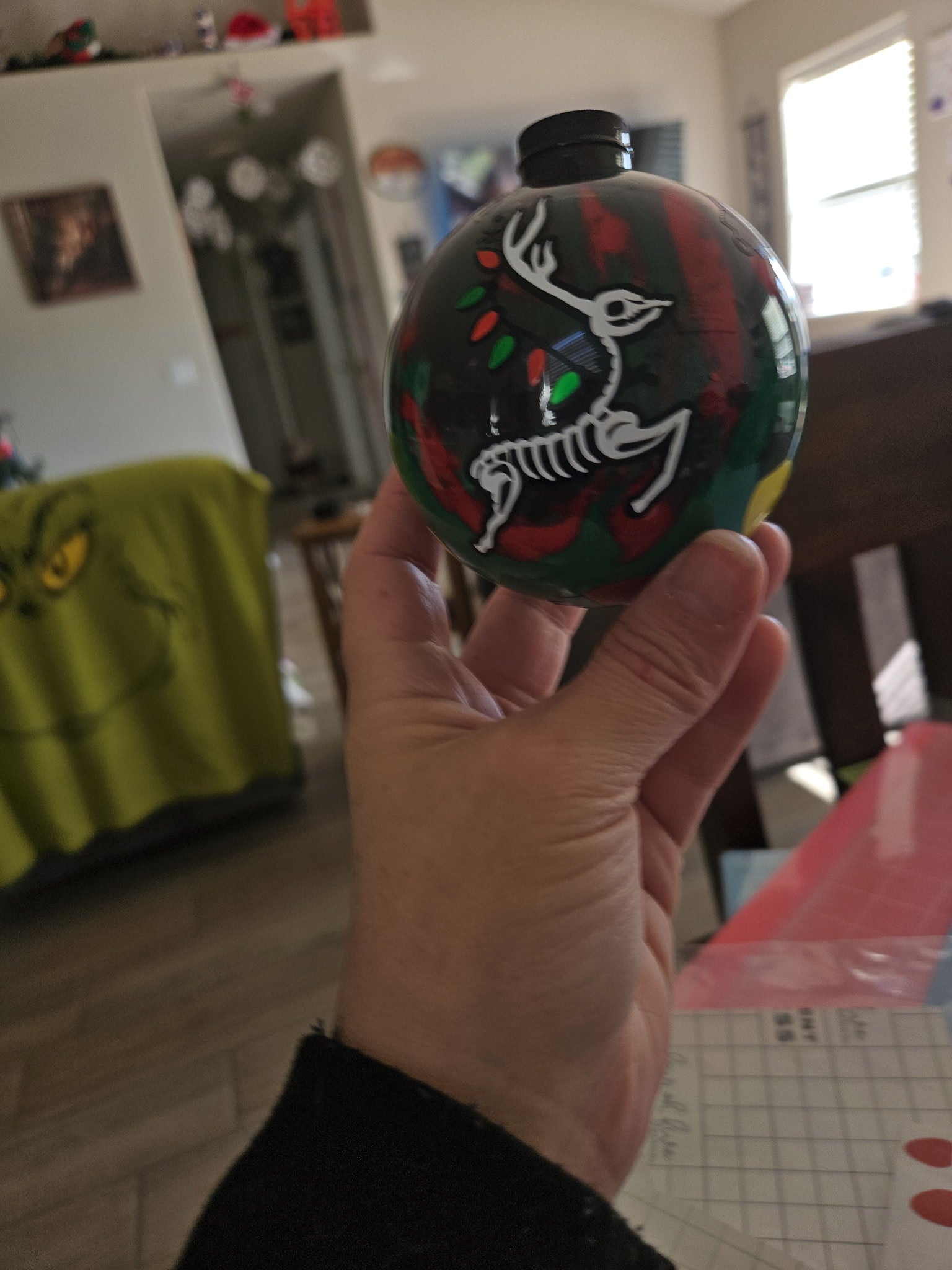 Skeleton Reindeer Ornament (customizable) – Mama Fish Crafts & Goods